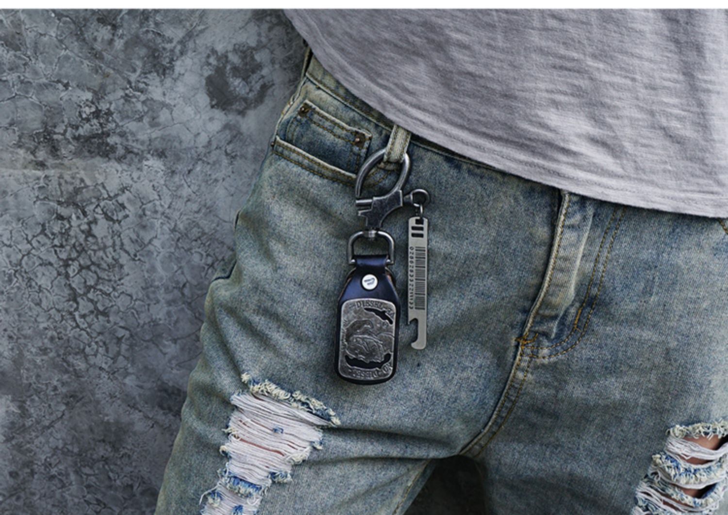 Cool Bottle Opener Keychain Coolest Keychains Leather Fob Keychain Men ...