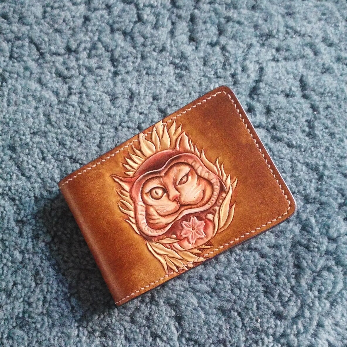 Weird Cat Wallet ID Holder Wallet Mens Wallet with ID Window Weird Cat ...