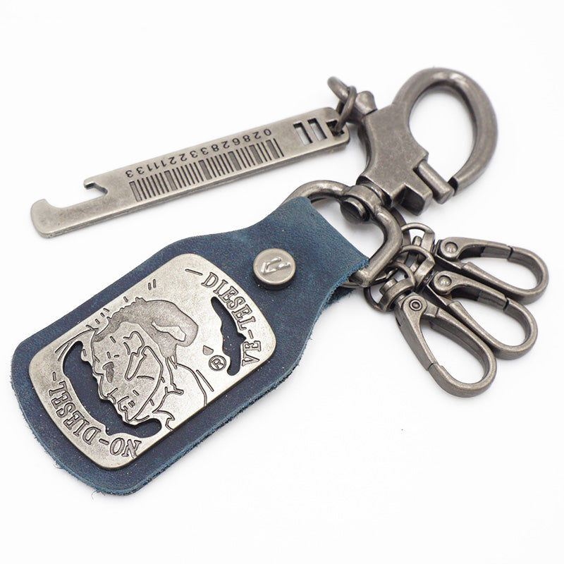 Cool Bottle Opener Keychain Coolest Keychains Leather Fob Keychain Men ...