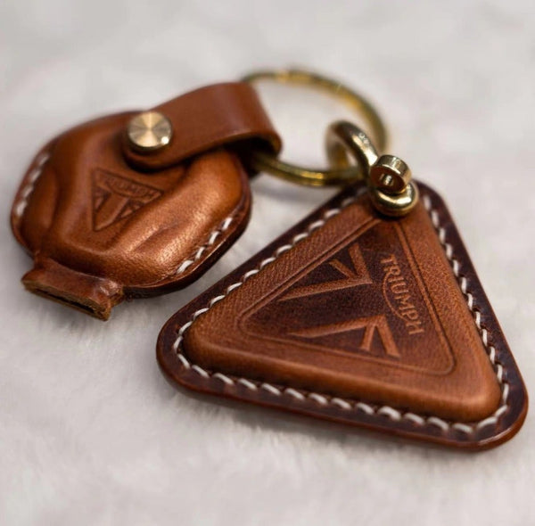 Cool T100/T120/Bobber Triumph Motorcycle Key Cover Holders Handmade Ke ...