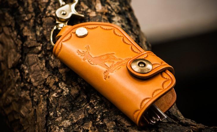 Handmade Leather Tooled Mens Cool Car Key Wallet Car Key Holder Car Ke ...