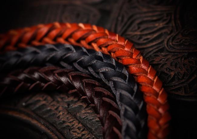 Handmade Braided Leather Wallet Chain Leather Chain for Pants Biker Wa ...