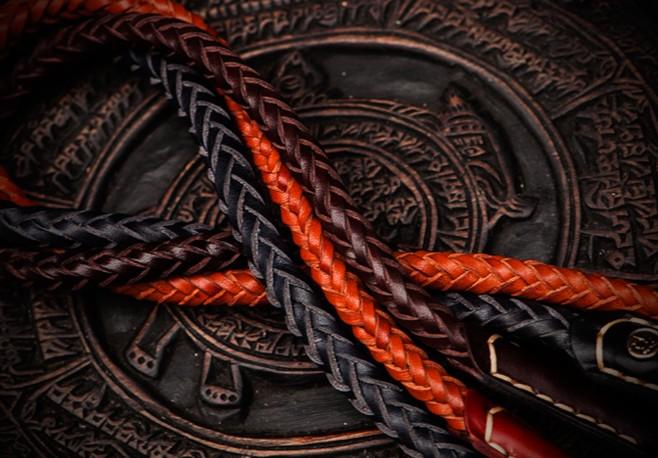 Handmade Braided Leather Wallet Chain Leather Chain for Pants Biker Wa ...