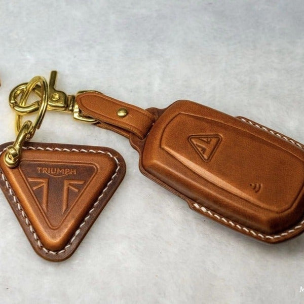 Triumph Key Fob Rocket 3 SCRAMBLER Triumph Motorcycle Key Holder Black ...