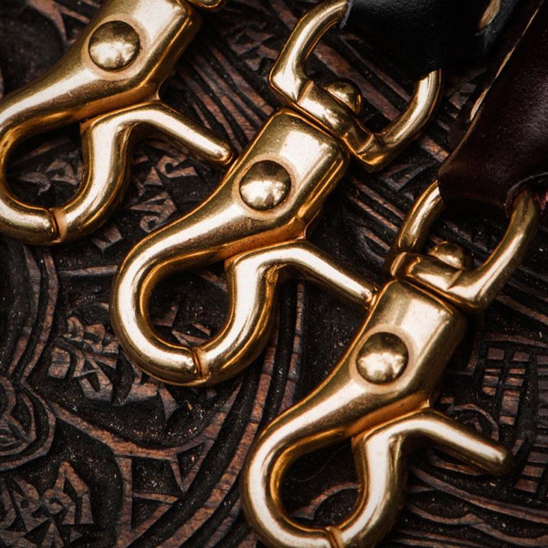 Handmade Braided Leather Wallet Chain Leather Chain for Pants Biker Wa ...