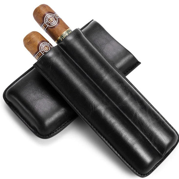 Best Eco Leather Mens 2pcs Cigar Case Leather Cigar Cases for Men ...