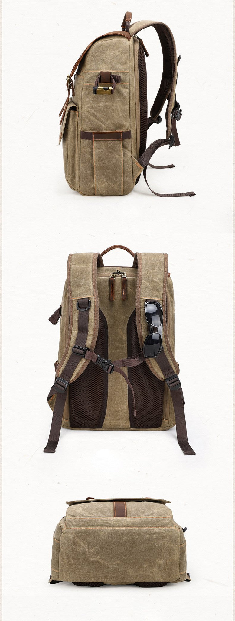 CANVAS WATERPROOF MENS CANON CAMERA BACKPACK LARGE NIKON CAMERA BAG DS ...