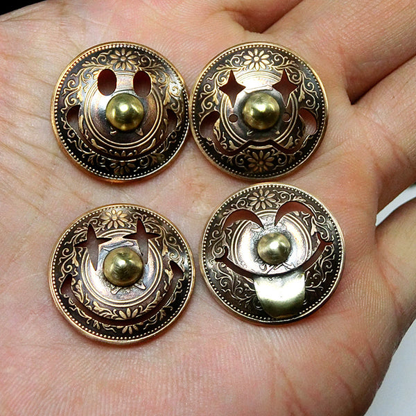 Gold Wallet Conchos Joker Coin Conchos Button Joker Conchos Screw Back ...