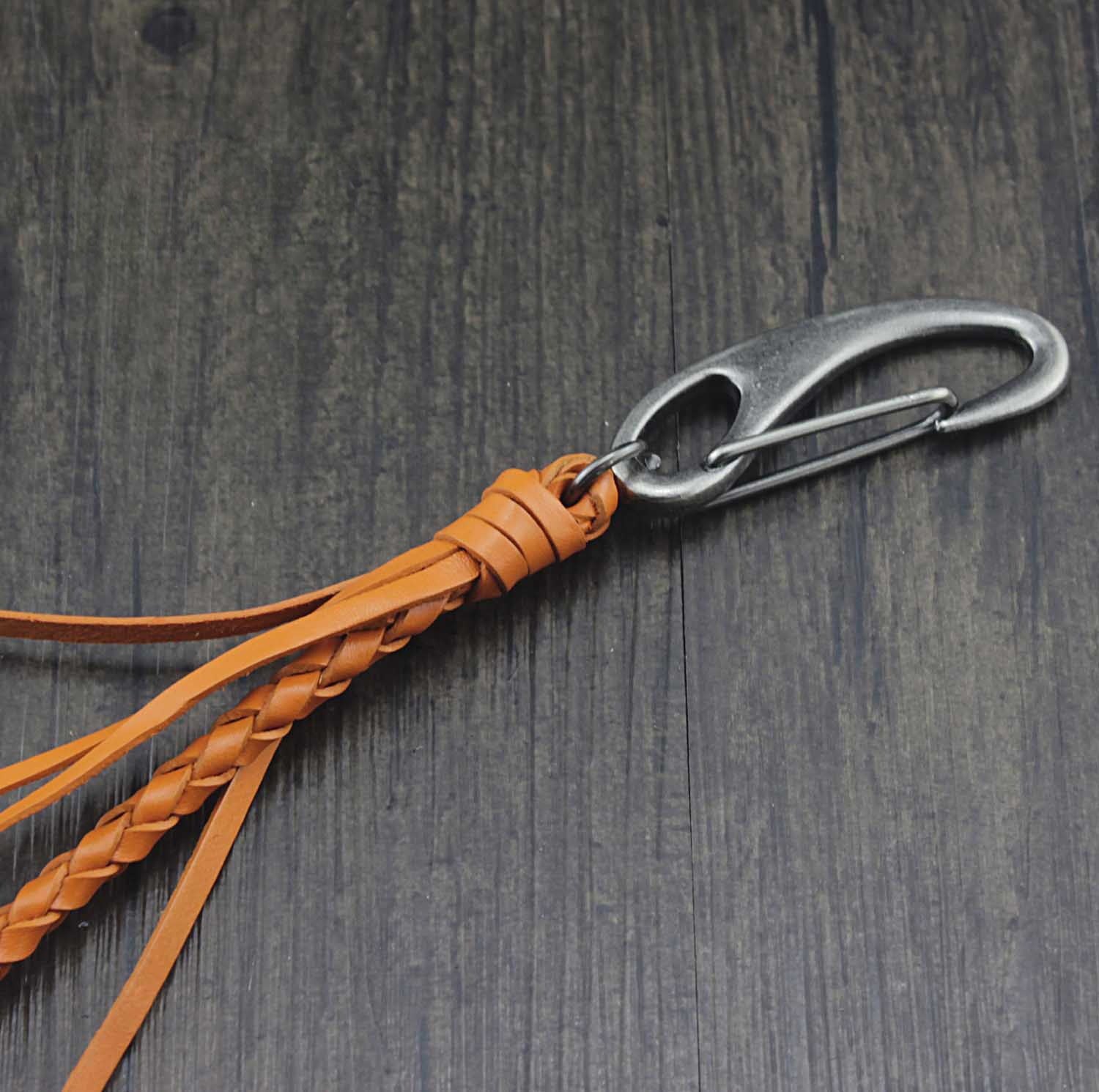 Handmade Braided Leather Cool Punk Rock Wallet Chain Biker Trucker Wal ...