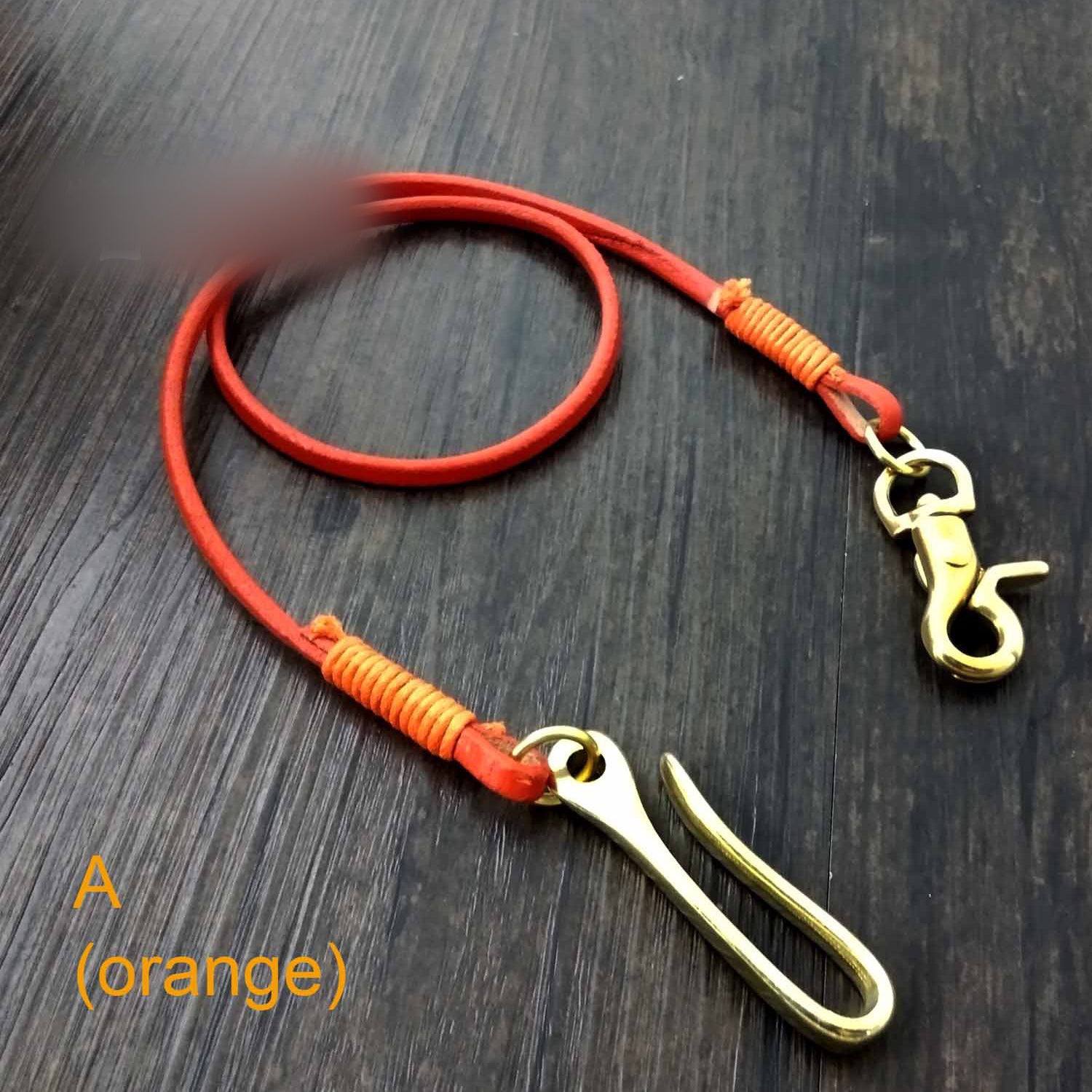 Handmade Leather Cool Punk Rock Wallet Chain Biker Trucker Wallet Chai ...