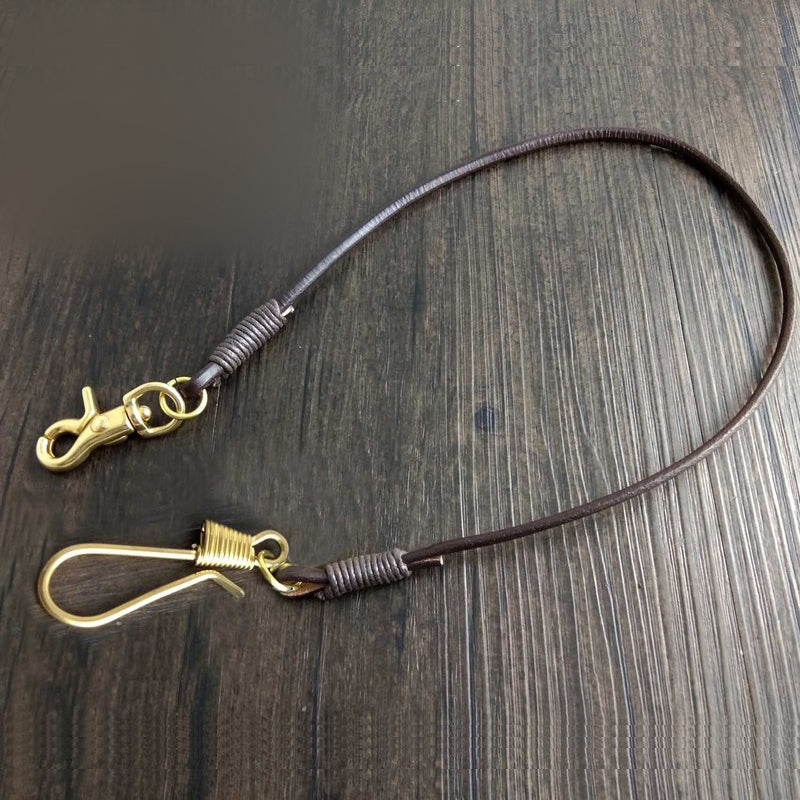 Handmade Leather Cool Punk Rock Wallet Chain Biker Trucker Wallet Chai ...