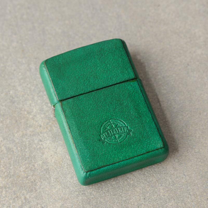 Cool Mens Green Leather Zippo Lighter Case Handmade Custom Zippo light ...