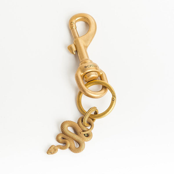 Snake Keyrings Brass Moto KeyChain Snake Hook Keyrings Moto Key Holder ...