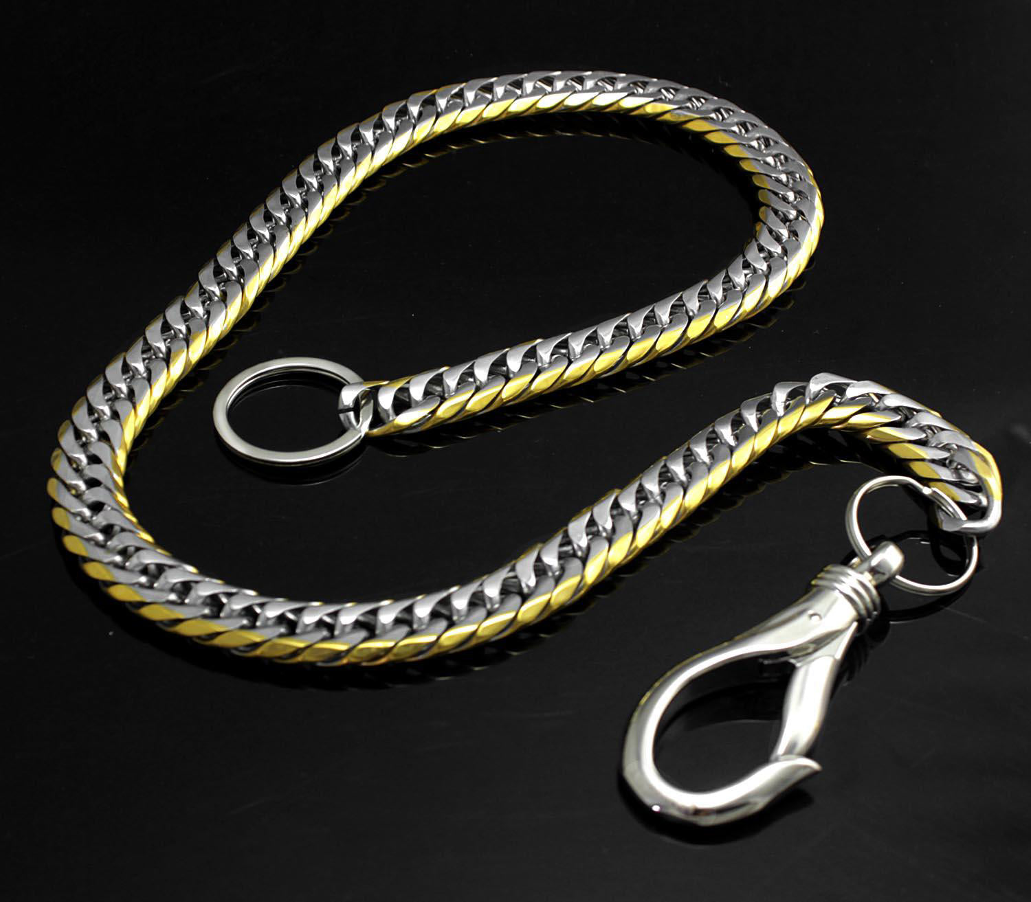 Solid Stainless Steel Wallet Chain Cool Punk Rock Biker Trucker Wallet ...