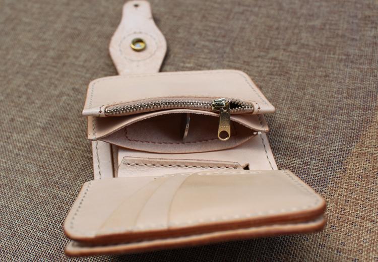 Cool Small Leather Biker Chain Wallet Mens Handmade billfold Chain Wal ...