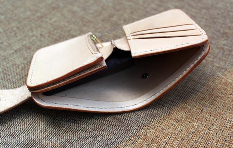 Cool Small Leather Biker Chain Wallet Mens Handmade billfold Chain Wal ...